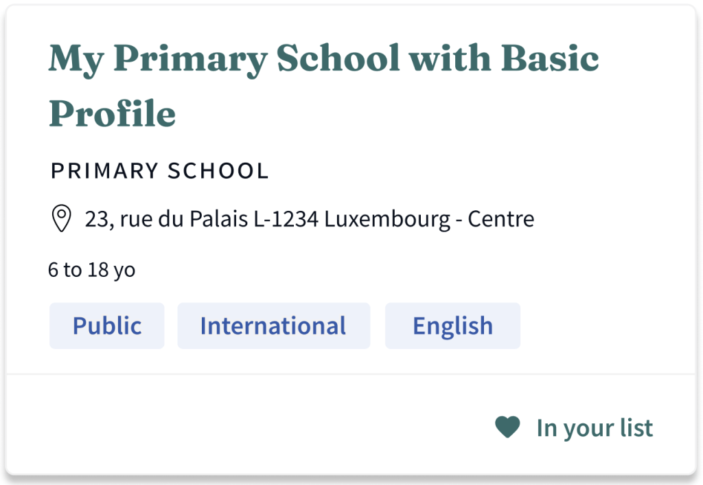 Premium Profiles - atSchool.lu